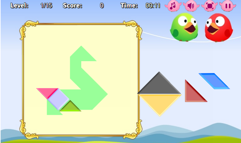 Tangram Bird Puzzle HTML5 Games – Tool Sello – ToolSello
